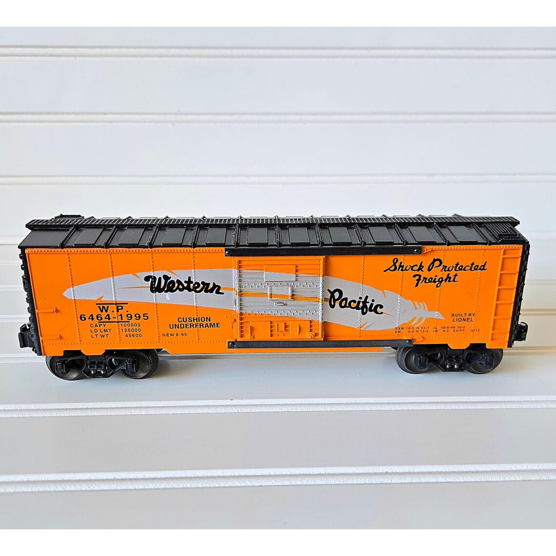 Toy Train Cars Union Pacific Challenger Western Pacific Box Cars Grey ...