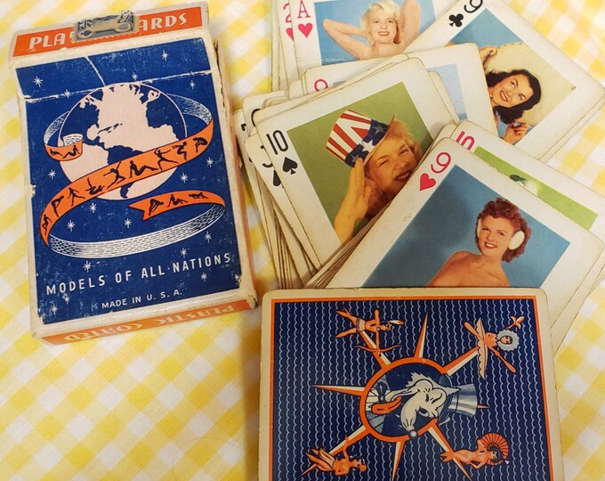 Vintage Models of All Nations Playing Cards Betty White Nude Topless ...