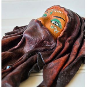 Leather Decorative Middle Eastern Woman Face Handmade Art Wall Hanging ...