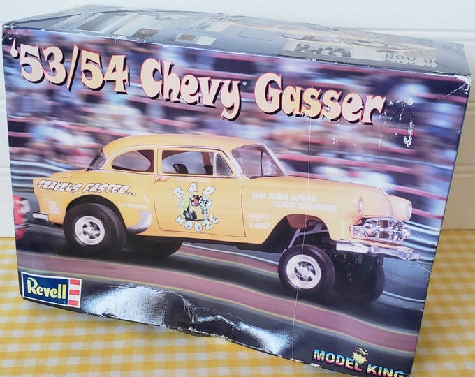 53 54 Chevy Gasser Model Car Kit Revell Bad News Drag Race Boxed Craft ...