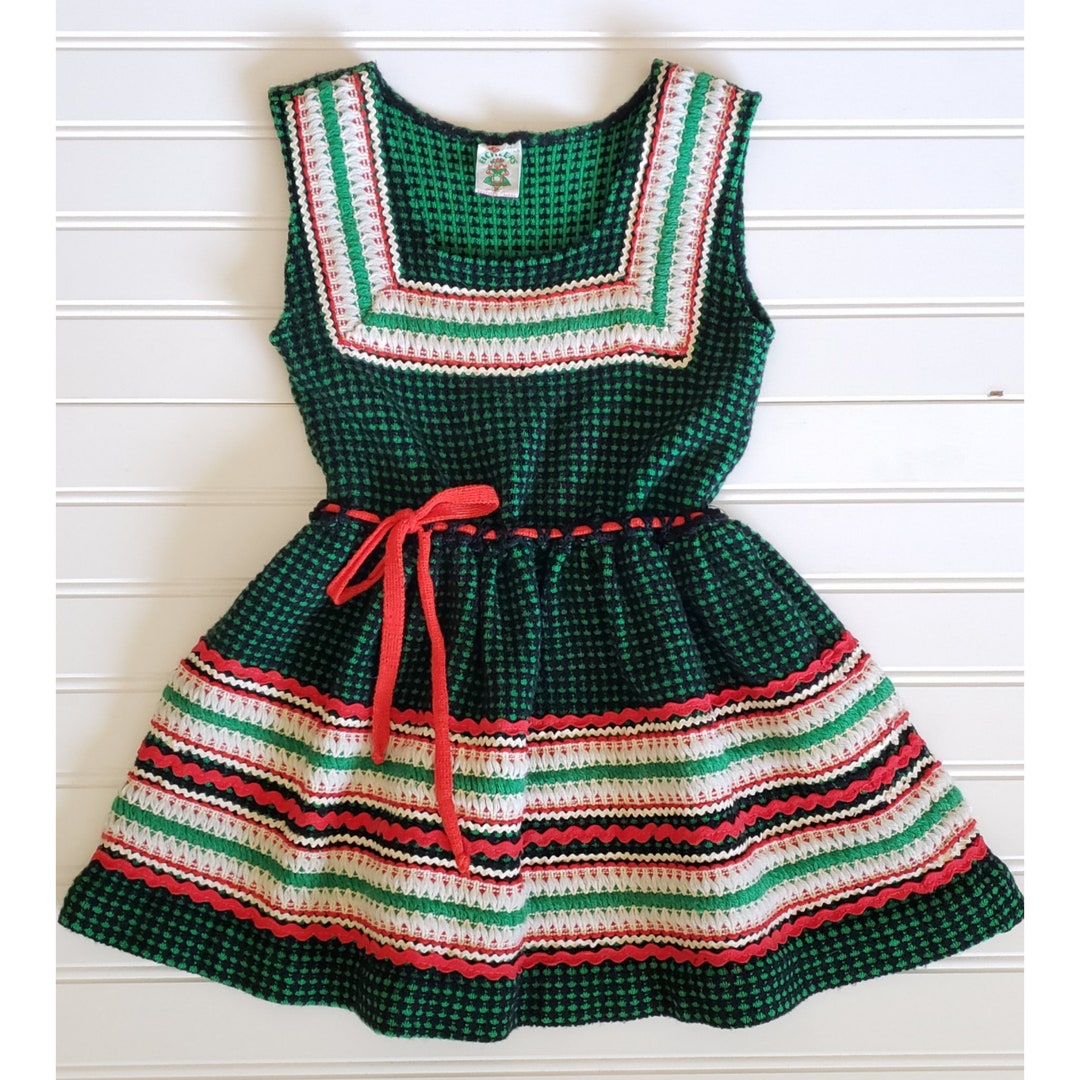 Vintage Eichler's German Girls Knit Dress 60s Childs Heidi Style Dress ...