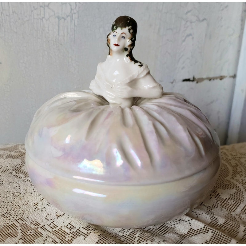 Porcelain Powder Box - Etsy