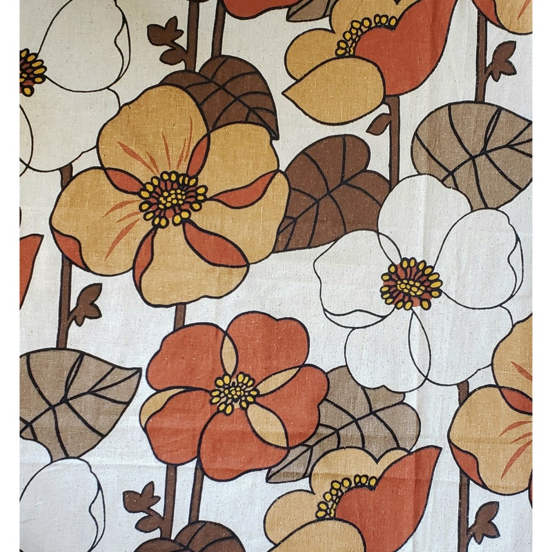 Retro Print Fabric - Etsy