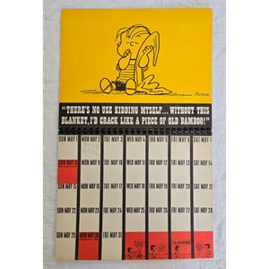 Vintage 1966 Peanuts Date Book Calendars Lot of 2 Snoopy Charlie Brown ...