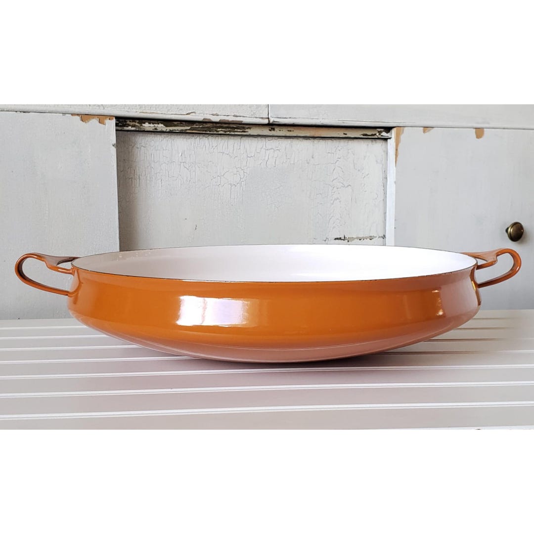 Vintage Dansk Kobenstyle Paella Pan Large Burnt Orange Pumpkin ...