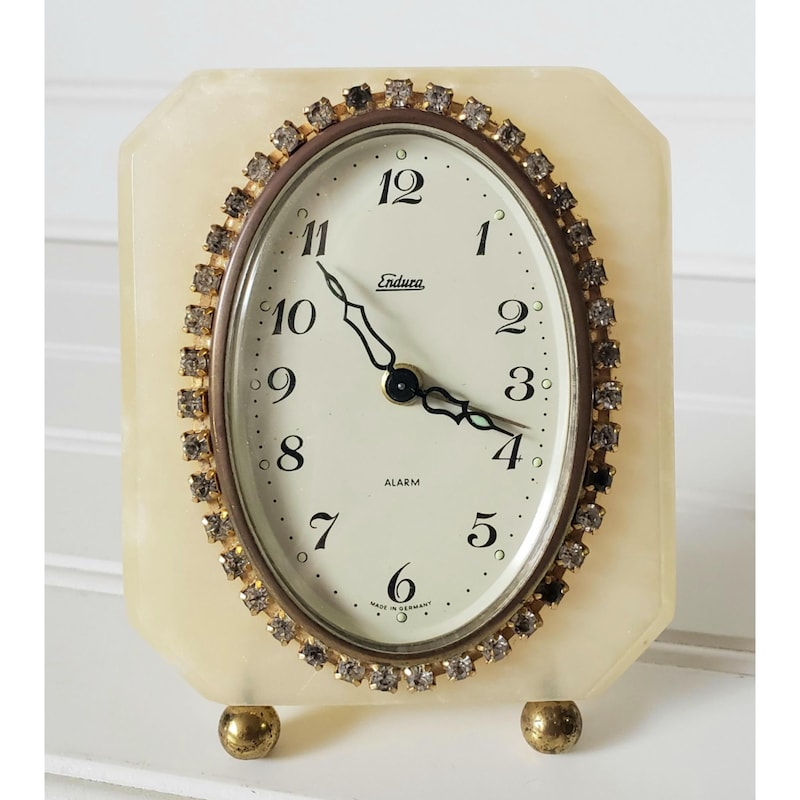 Rhinestone Clock - Etsy