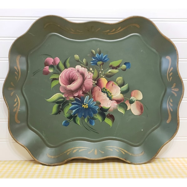 Tole Painted Tray - Etsy