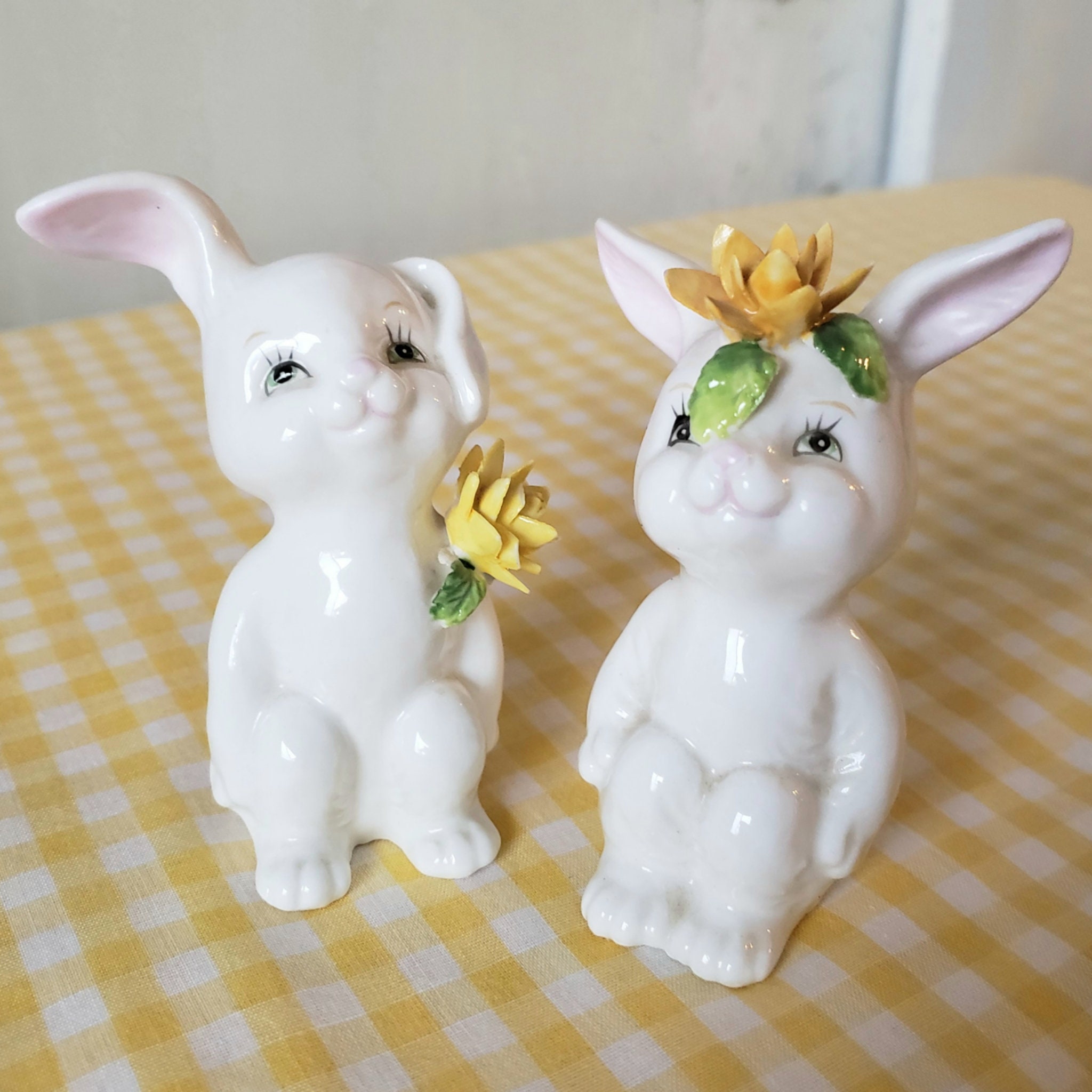 Vintage Lot Bunnies Easter Bunny Rabbits Figurines Lefton Set of 4 - Etsy