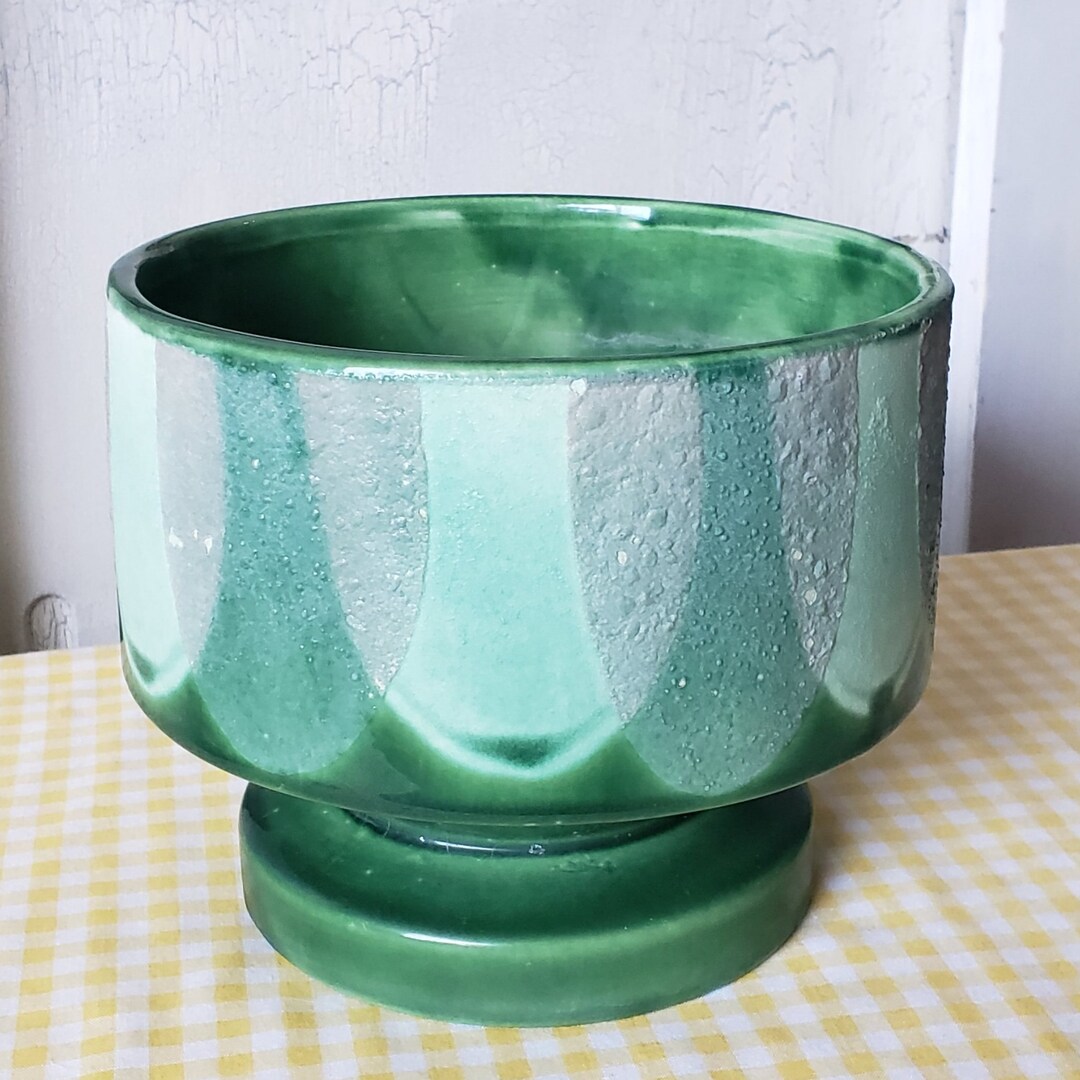 Vintage Haeger Planter Green With Textured Design Retro Mid Century ...