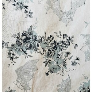 3 Yards Alexander Henry Angela's Attic Fabric Bats Flowers Spider Webs ...