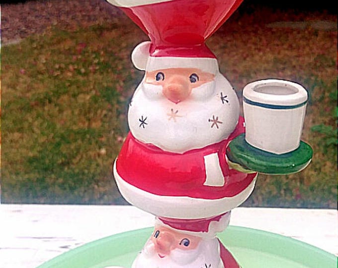 Vintage Holt Howard Stacking Santa Candle Holder - Etsy