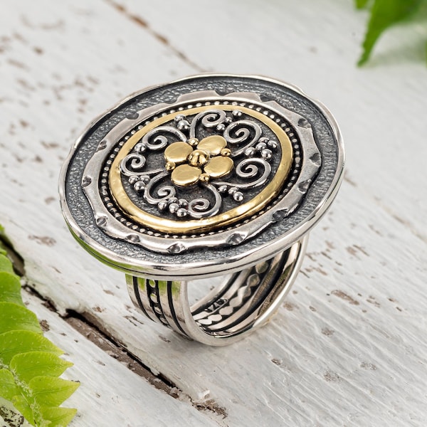 Mixed Metal Ring - Etsy