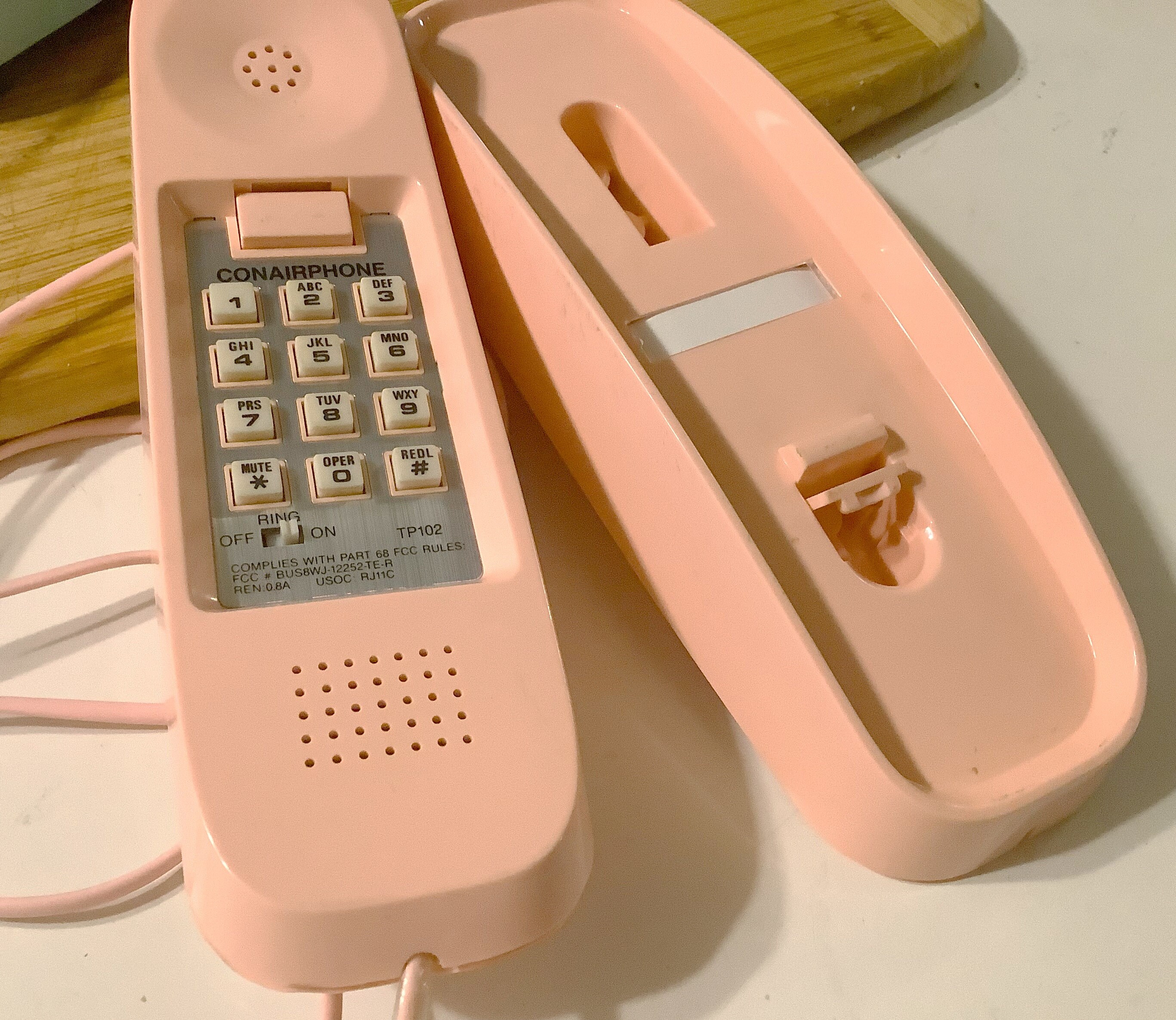 Vintage Pale Pink Push Button Phone Conaire - Etsy
