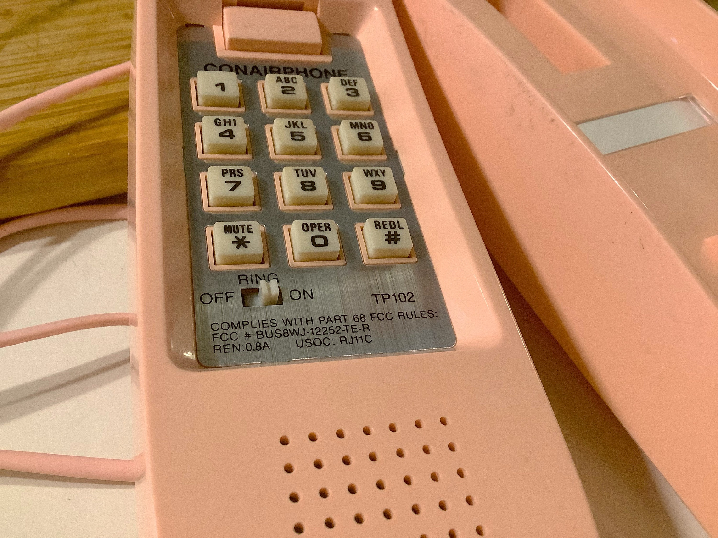 Vintage Pale Pink Push Button Phone Conaire - Etsy