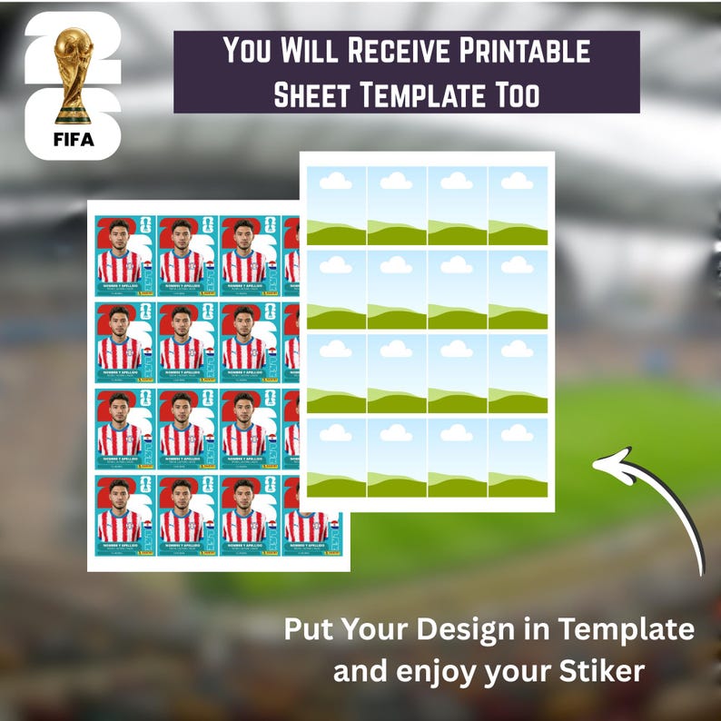 Editable Soccer Trading Card Canva Template, Custom Sports Sticker ...