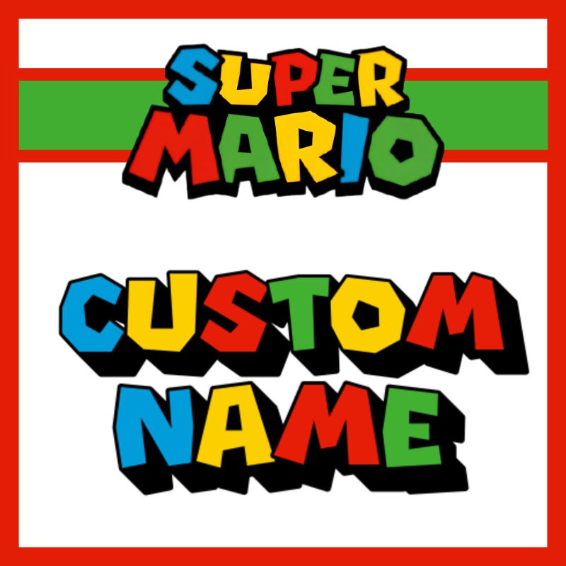 Custom Mario Logo Png - Etsy