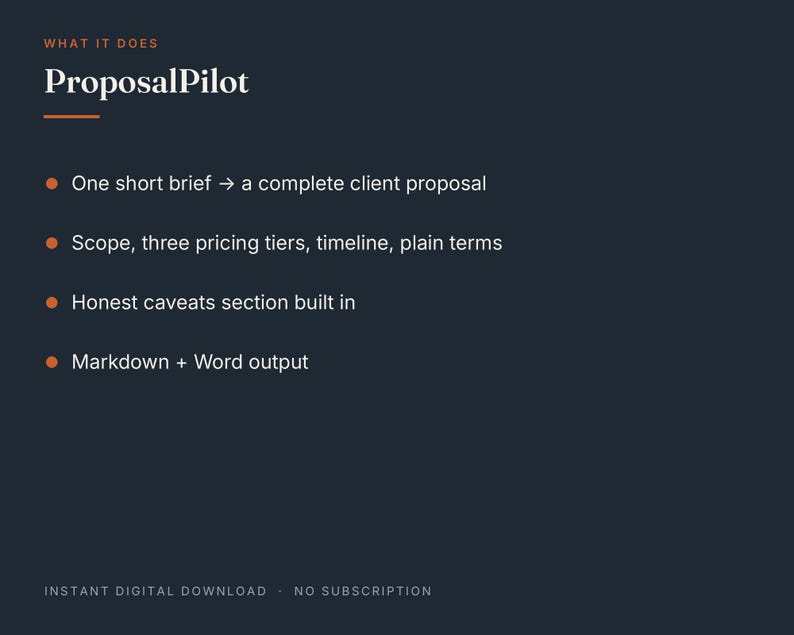 Client Proposal Kit for Freelancers | Python Tool, Word Markdown ...