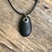 Beach Stone Jewelry- Black Basalt Beach Stone Set With Sterling Silver ...