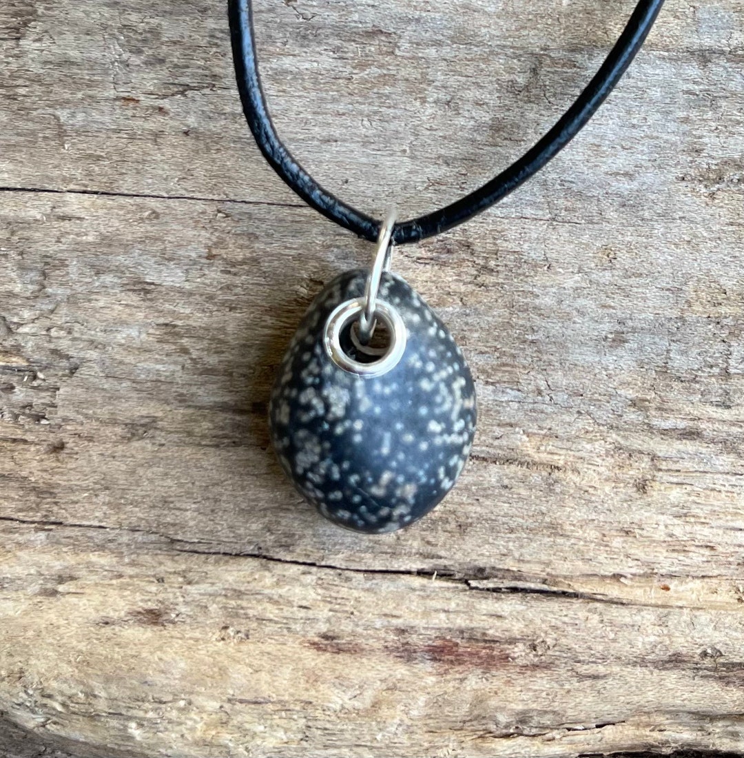 Beach Stone Jewelry-beach Stone Set With Sterling Silver - Etsy