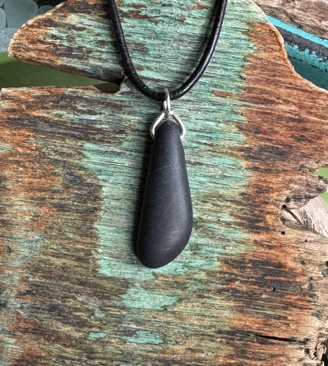 Beach Stone Jewelry- Black Basalt Beach Stone - Etsy