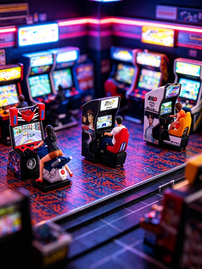 1:64 Arcade Racing Machine | Miniature Sit-down Racers for Game Room ...