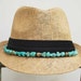 STRAW HAT With Gold Tone Skeletons and Turquoise Beaded - Etsy