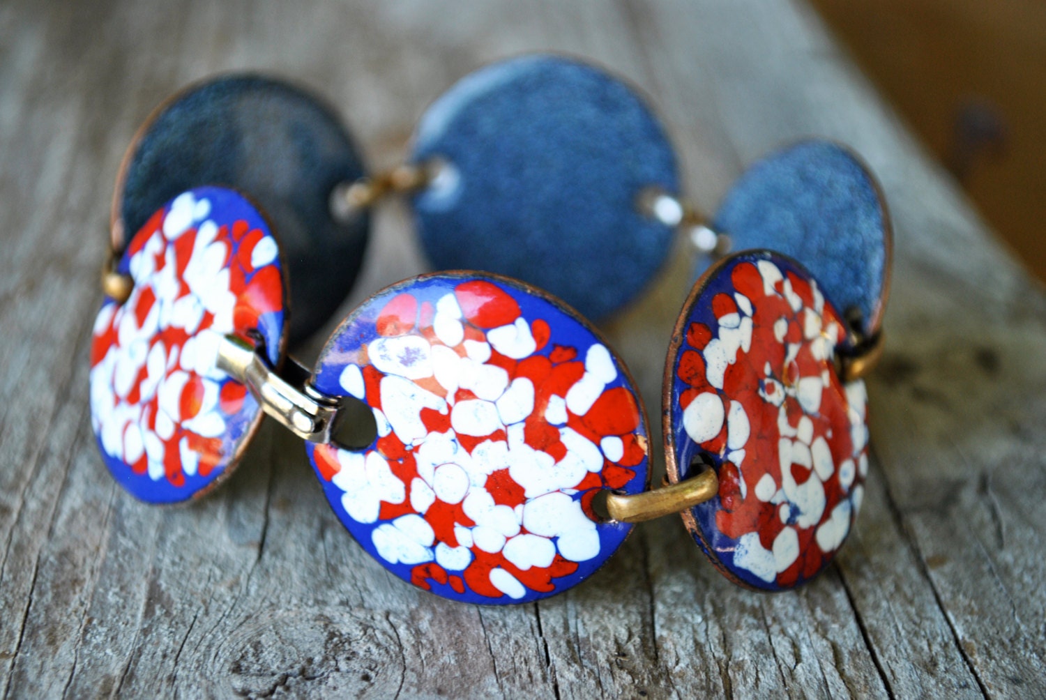 VINTAGE Enamel BRACELET - Etsy
