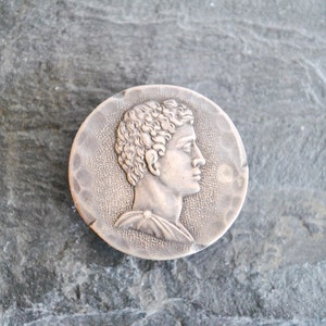 Sterling Silver ITALIAN ROMAN BUTTON Cover - Etsy