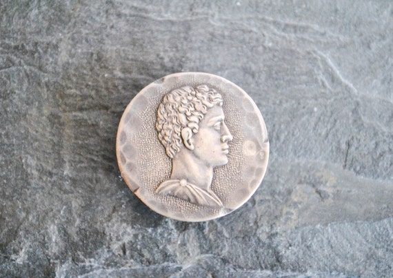 Sterling Silver ITALIAN ROMAN BUTTON Cover | Etsy