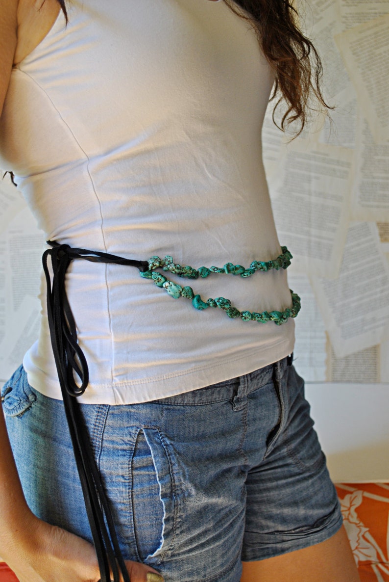 HANDMADE TURQUOISE NECKLACE/ Belt - Etsy