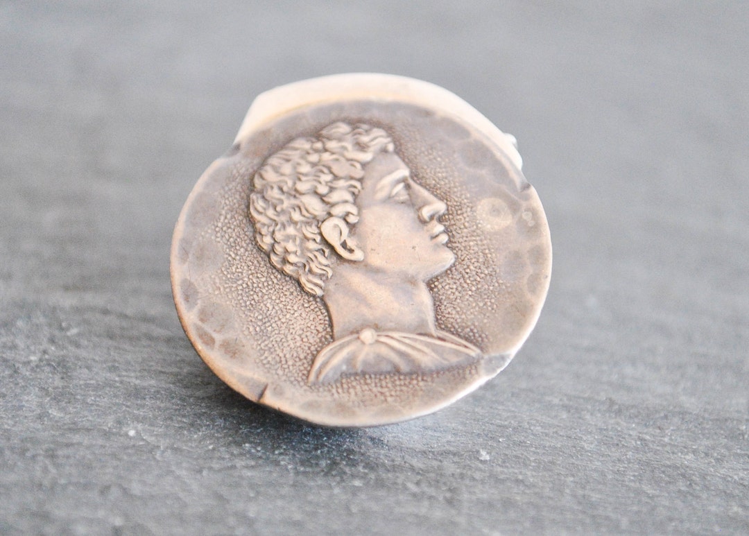 Sterling Silver ITALIAN ROMAN BUTTON Cover - Etsy