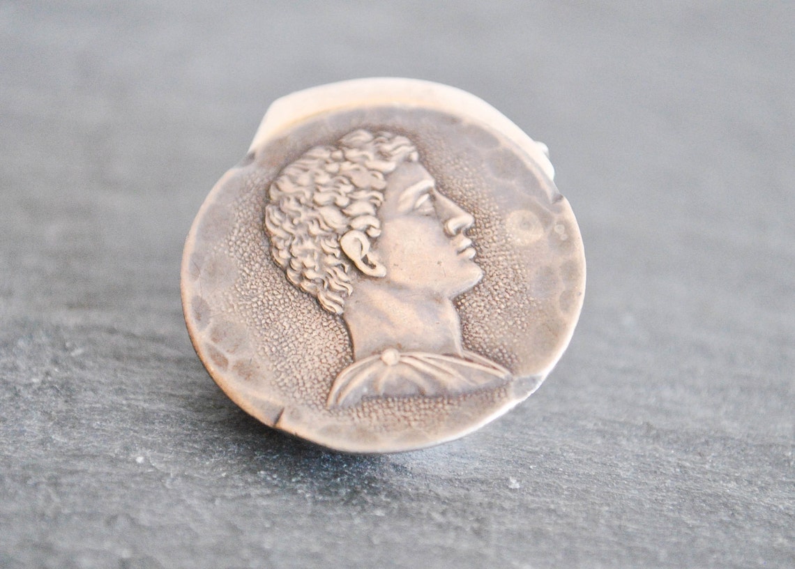 Sterling Silver ITALIAN ROMAN BUTTON Cover - Etsy