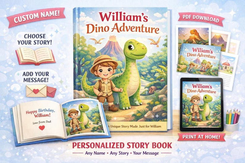 Custom Children’s Book PDF, Personalized Name Story, Unique Birthday ...