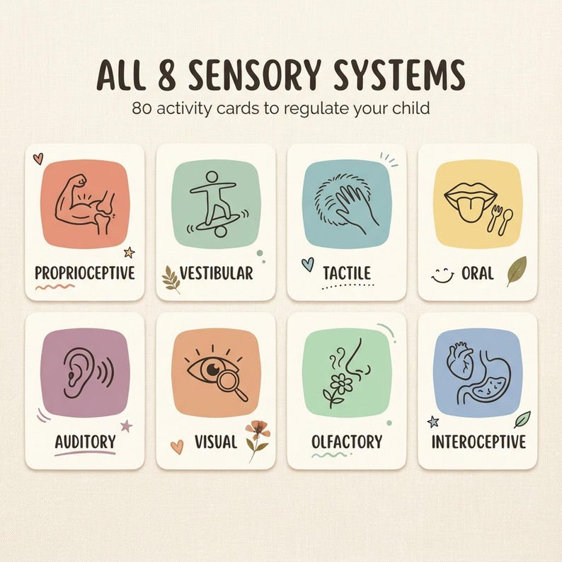 Sensory Diet Toolkit for Autism, ADHD Kids | 80 Activity Cards, Weekly ...