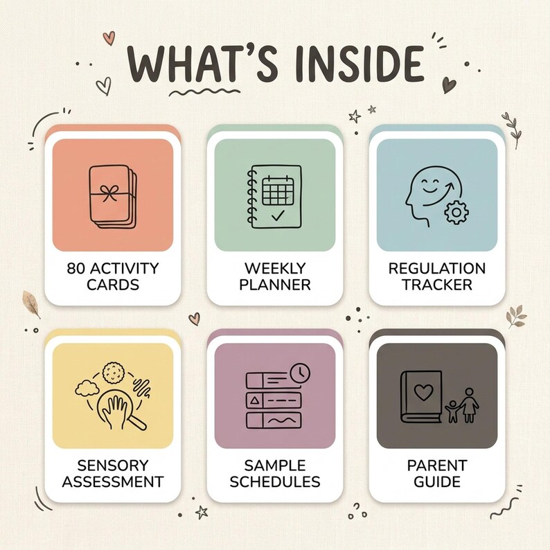 Sensory Diet Toolkit for Autism, ADHD Kids | 80 Activity Cards, Weekly ...