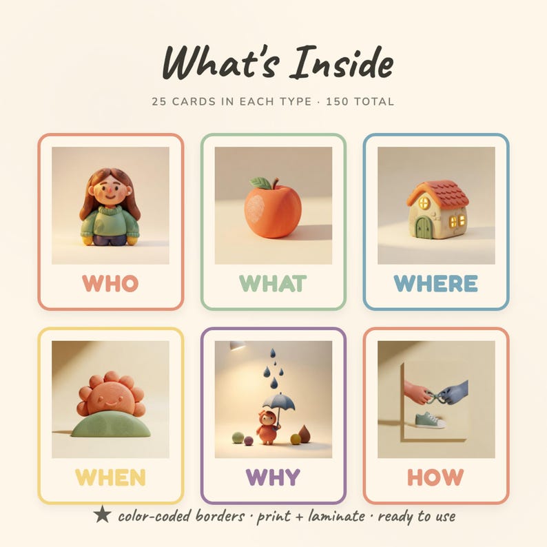 WH Questions Flashcards: Speech Therapy, Autism, ABA Visual Cards ...