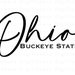 Ohio Script Buckeye State Logo Design for Crafting Cricut - Etsy