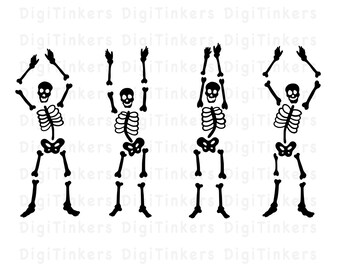 Halloween Dancing Skeleton Svg - Etsy