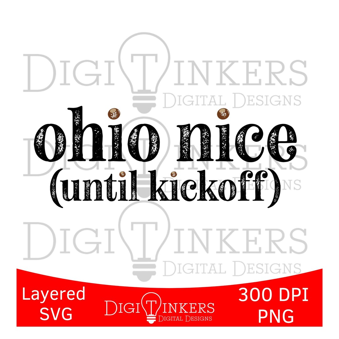 Layered SVG, 300 DPI PNG, Distressed Ohio Buckeye Funny Football ...