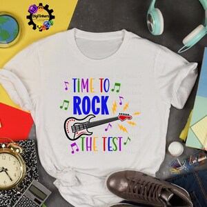 Rock the Test, Colored Design for Crafting, Cricut, Silhouette ...