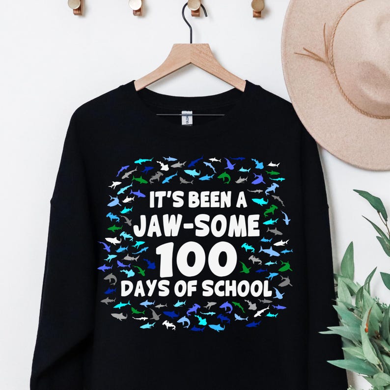 100 Days of School Shark SVG, Jawsome Elementary Student Gift (digital ...