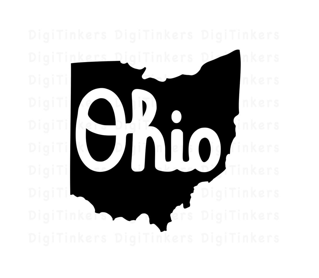Cursive Ohio State Outline Cut Out Design for Crafting - Etsy