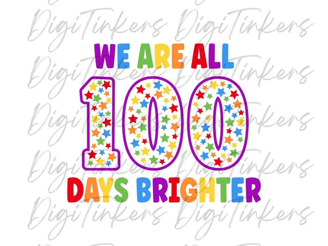 100 Days of School Rainbow Inclusive Star Elementary Student Gift for ...