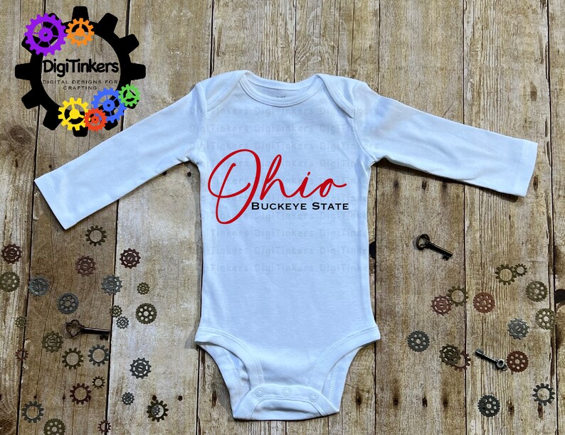 Ohio Script Buckeye State Logo Design for Crafting Cricut - Etsy
