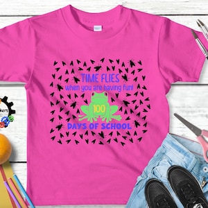 100 Days of School Funny Frog Boys Bugs Flies Elementary Student Gift ...