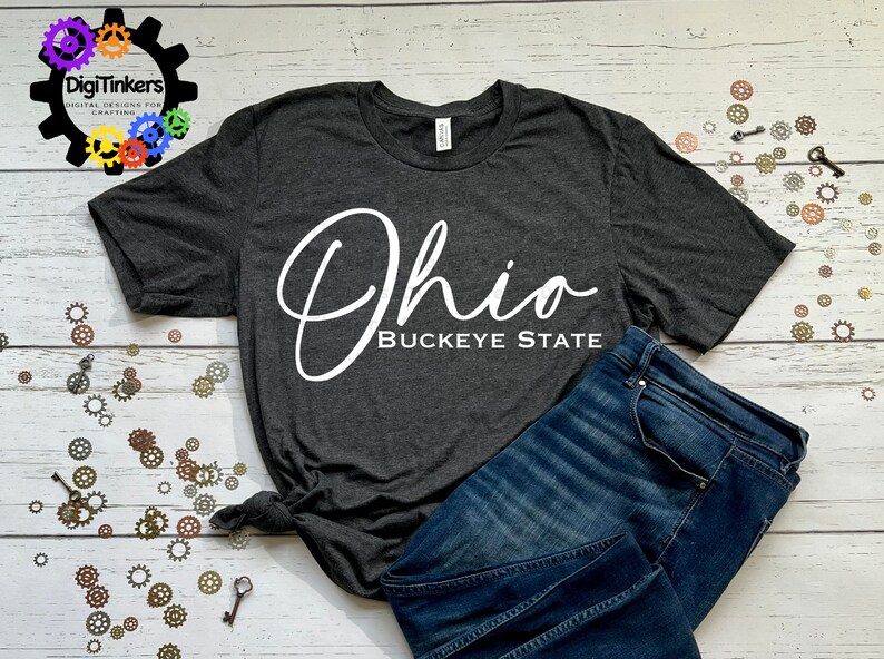 Ohio Script Buckeye State Logo Design for Crafting Cricut - Etsy