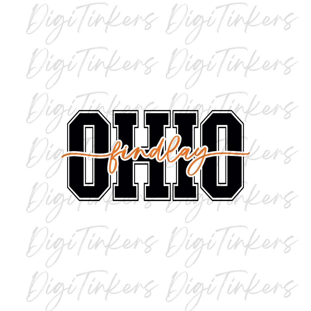City of Findlay Script Varsity Collegiate State of Ohio Logo, Ohio ...