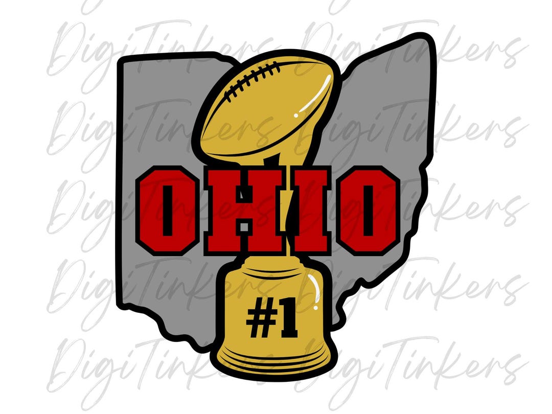 Layered SVG State of Ohio Football Championship Trophy, High School ...