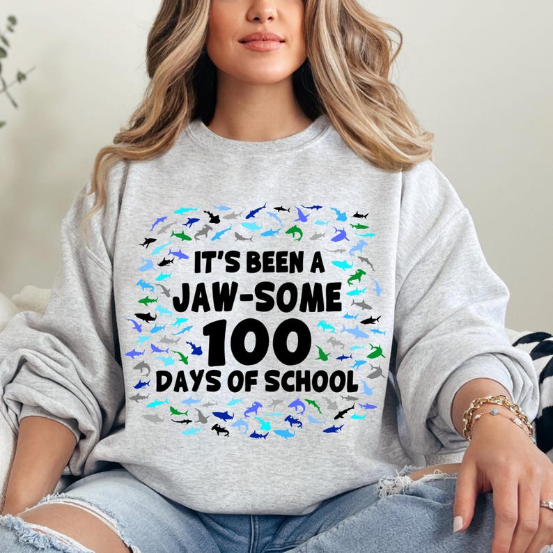 100 Days of School Shark SVG, Jawsome Elementary Student Gift (digital ...