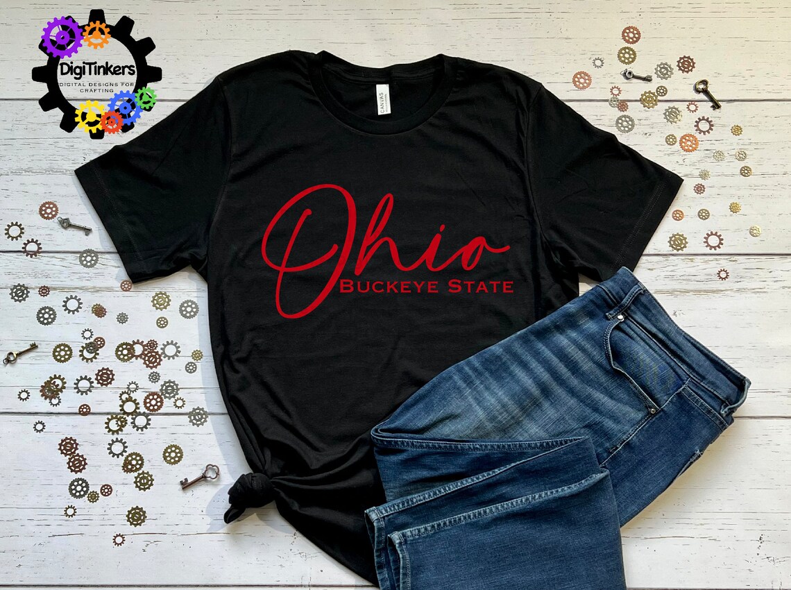 Ohio Script Buckeye State Logo Design for Crafting Cricut - Etsy